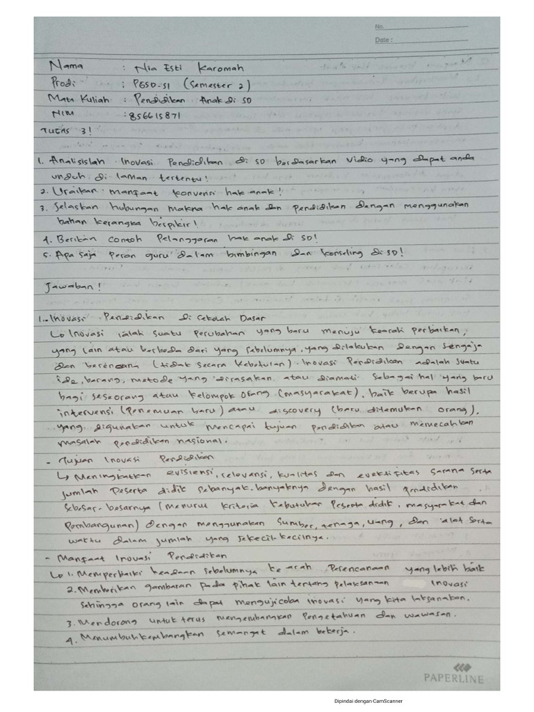 Tugae Pendidikan Anak Di SD 3 | PDF