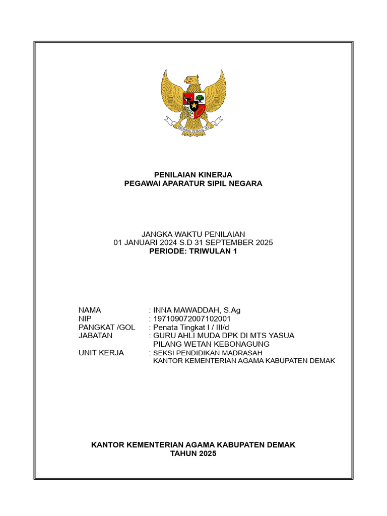 Cover SKP 2025 Inna Mawadah | PDF