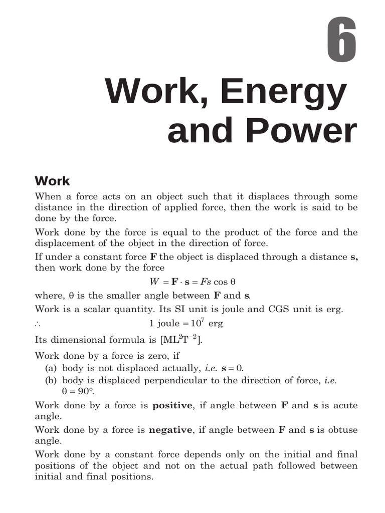 Handbook (6) Work, Energy and Power | PDF | Collision | Potential Energy