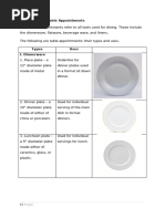 Module 1 (Table Appointment) | PDF | Tableware | Spoon