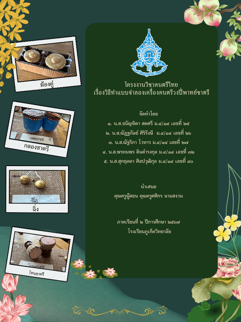วงปี่พาทย์ชาตรี ม.414 PDF | PDF