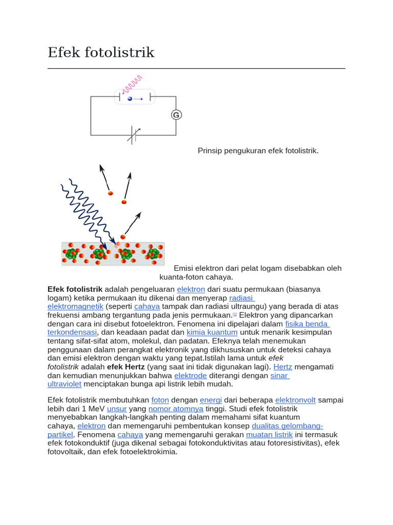 Efek Fotolistrik | PDF