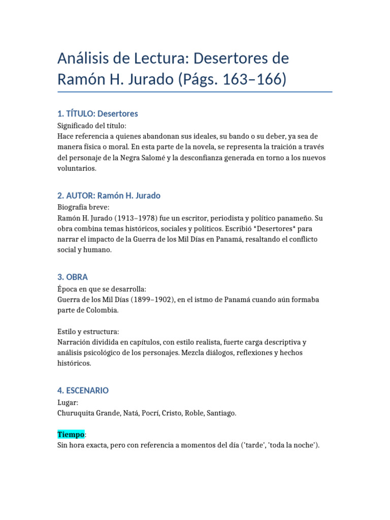 Ficha Desertores Ramon H Jurado | PDF