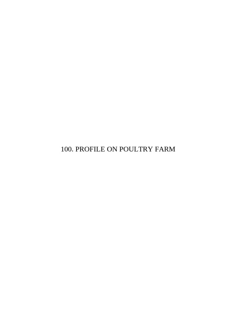 Poultry Farm | PDF