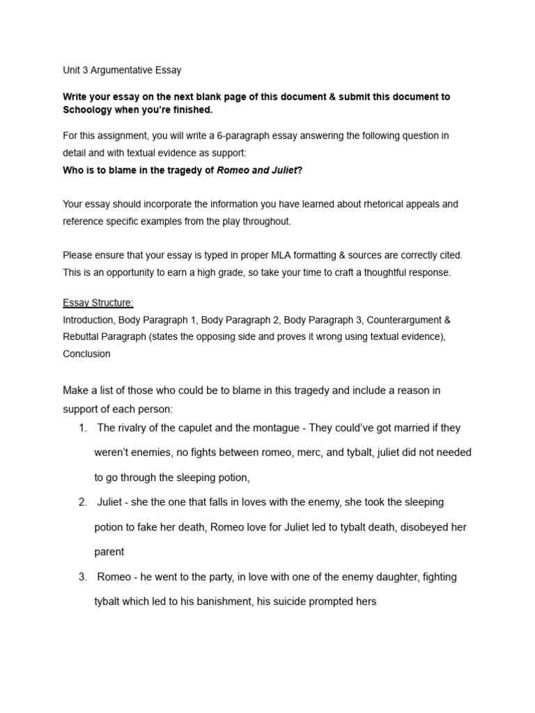 Melvin Hernandez - Unit 3 Argumentative Essay - 18489095 | PDF ...