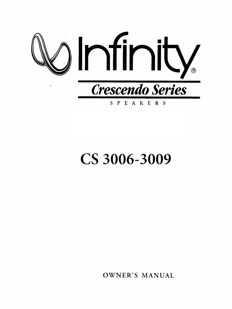 Hfe Infinity Crescendo Cs 3006 3007 3008 3009 en | PDF