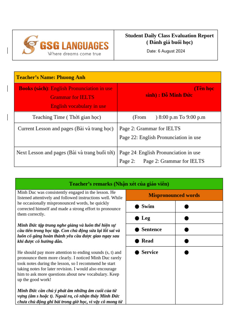 Do Minh Duc_report 1_6 August 2024 | PDF