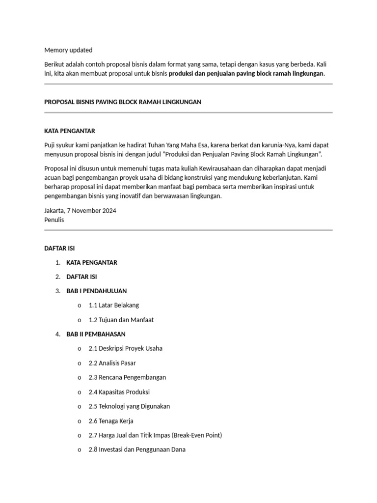 Proposal Kewirausahaan Dayat | PDF