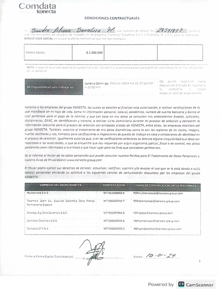 Condiciones Contractuales | PDF