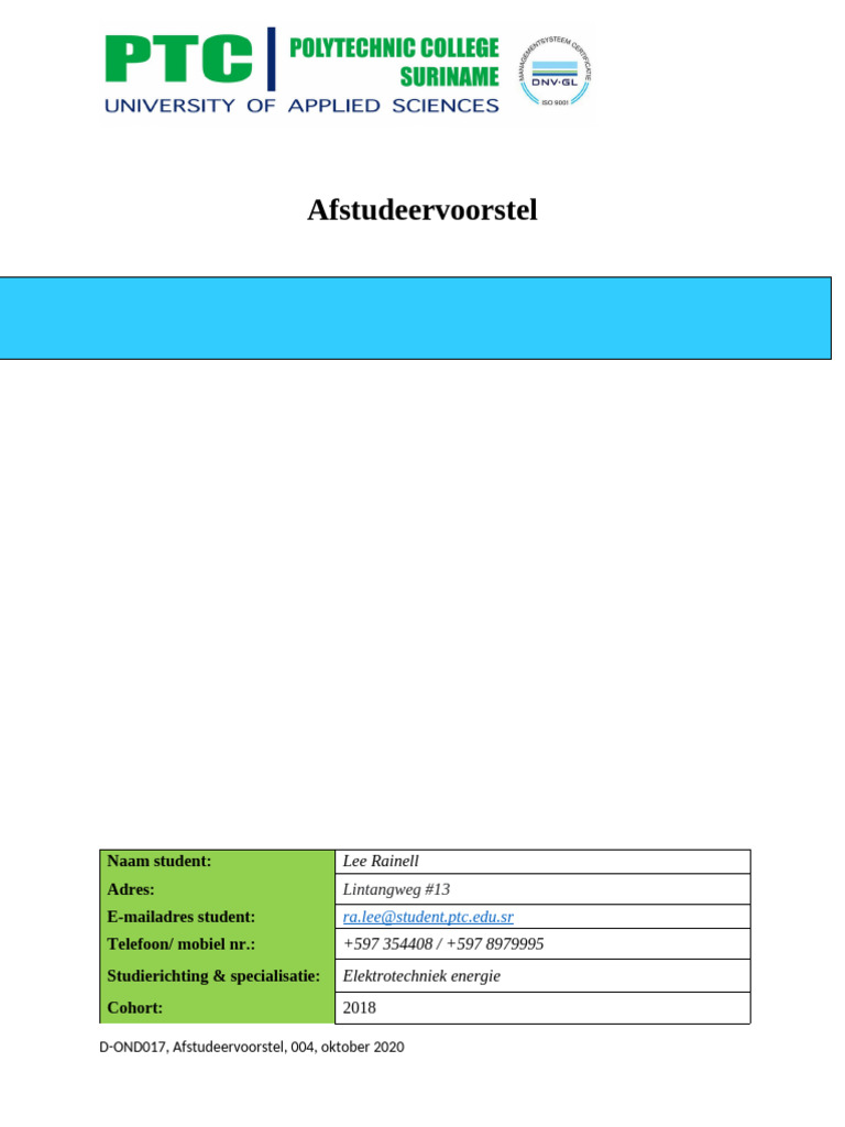 Afstudeervoorstel Chotkan Akshay 13873 | PDF