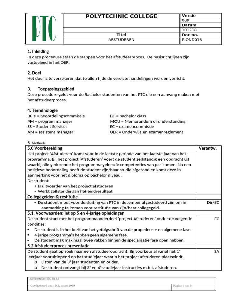 P-OND013 Afstuderen, 009 | PDF