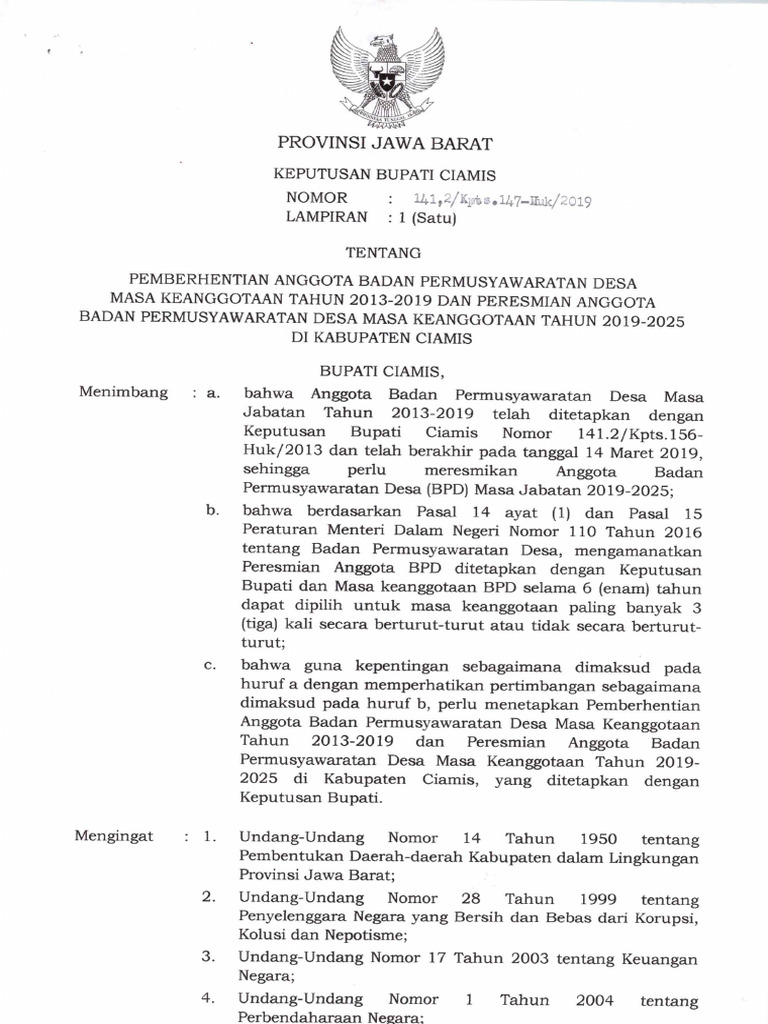 SK BPD_Periode 2019-2025 | PDF