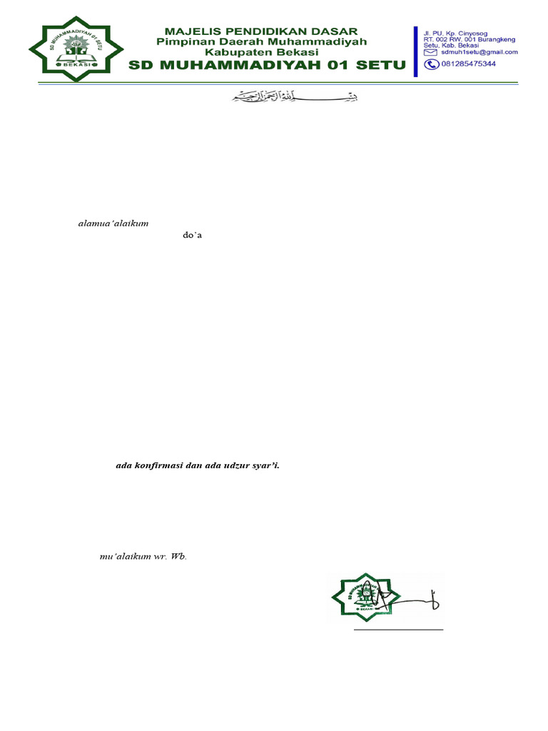 Surat Asts KLS 2 | PDF