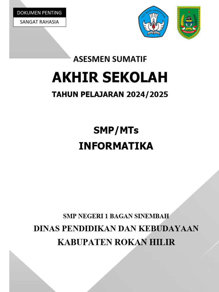 Cover Asesmen Akhir Sekolah-1 | PDF