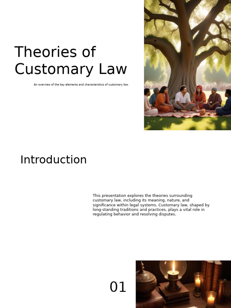Theories of Customary Law Explained | PDF | Traditions | Community