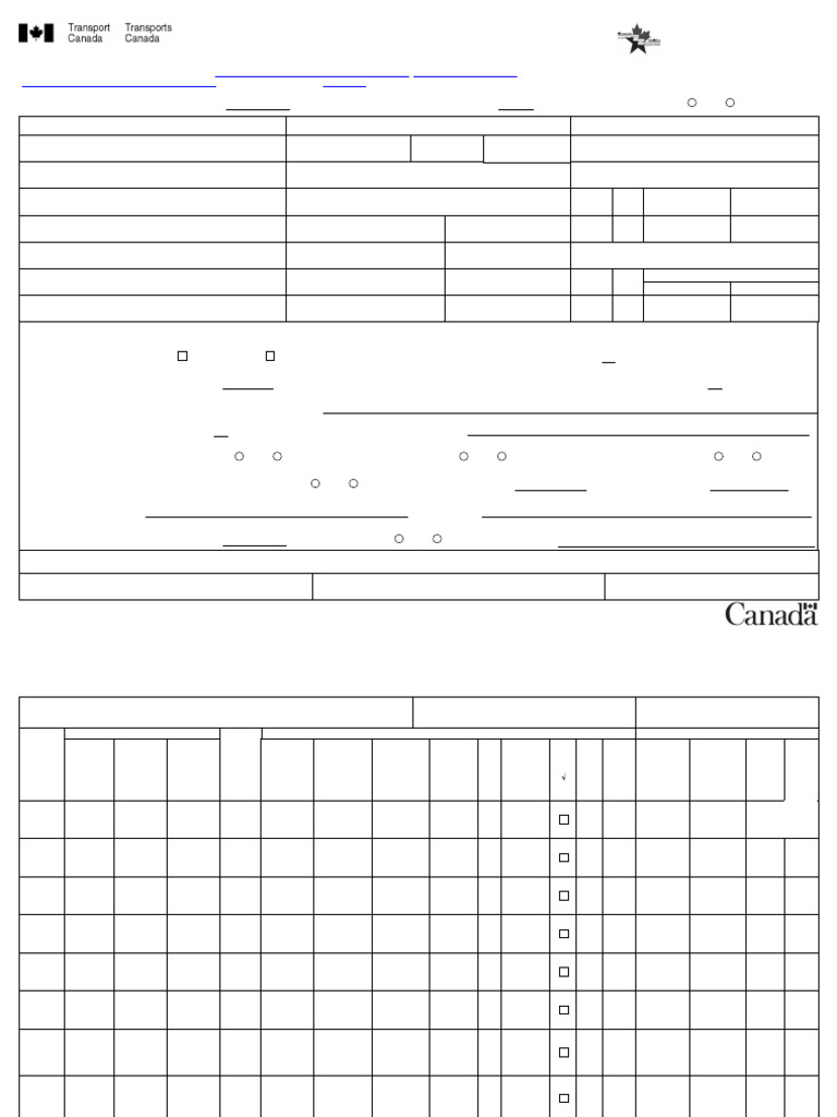Canadian Ballast Water Reporting Form 85-0512B (30 Tanks) | PDF | Port | Water Transport