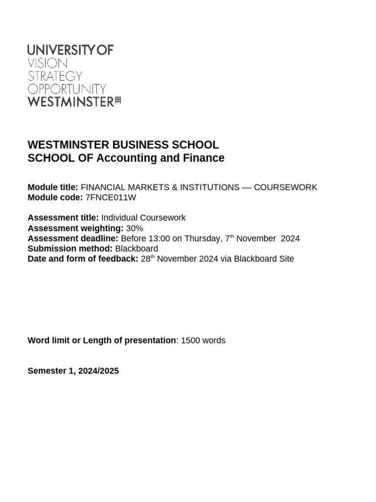 7FNCE011W - FMI - CW1 Final Version | PDF | Plagiarism | Evaluation