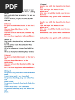 Confidence: Lyrics by Sanctus Real | PDF