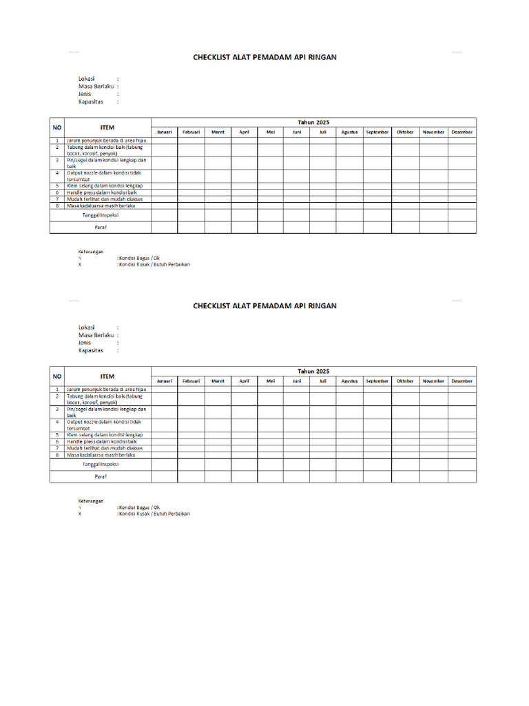 Checklist APAR (Non PGASOL) | PDF