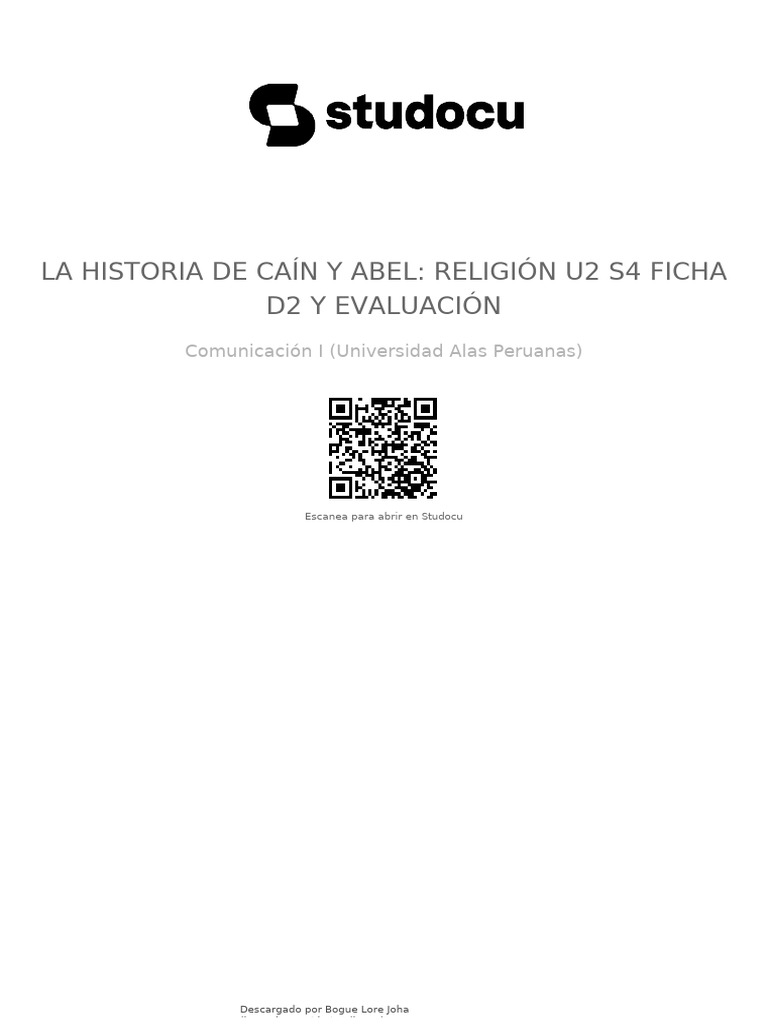 la-historia-de-cain-y-abel-religion-u2-s4-ficha-d2-y-evaluacion (1) | PDF | Creencia religiosa y ...
