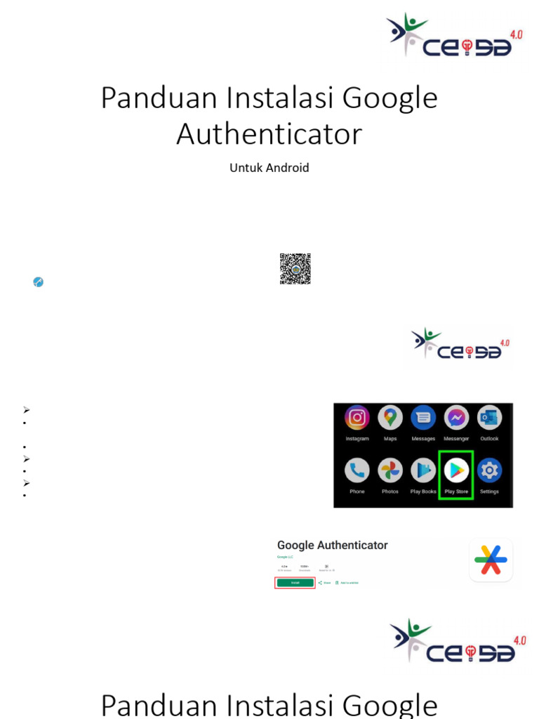 Panduan Instalasi Google Authenticator Dan Microsoft Authenticator | PDF