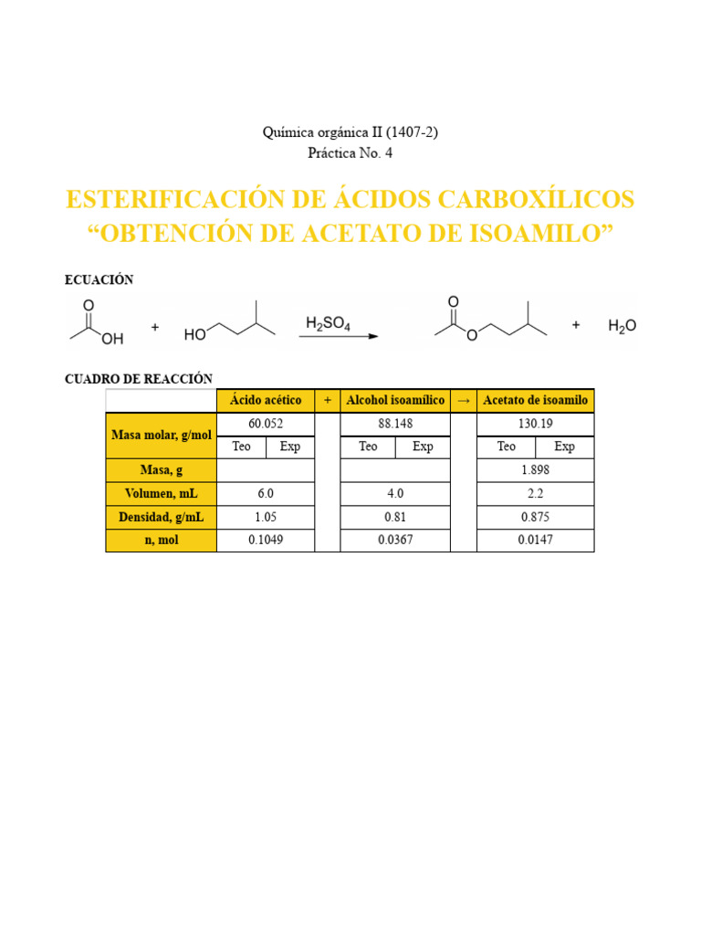 Práctica 4. | PDF | Destilación | Ester