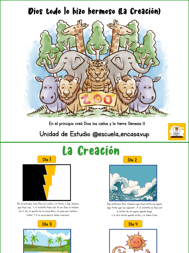 Creación del Mundo en Siete Días | PDF | Narrativa de la creación del ...