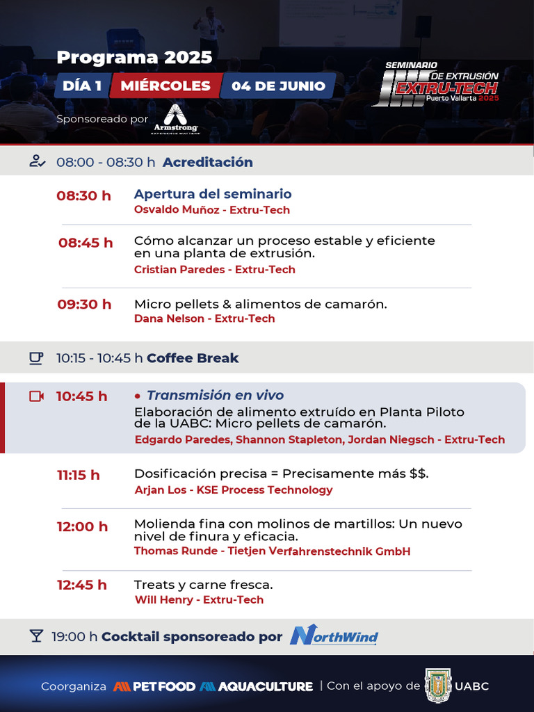 Programa Seminario Extru-Tech | PDF | Artesanías | Ingeniería mecánica