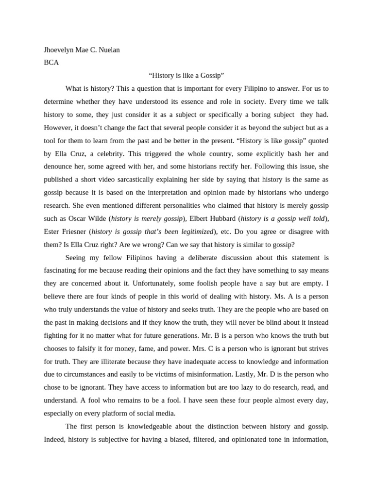 My Understanding of History | PDF | Truth