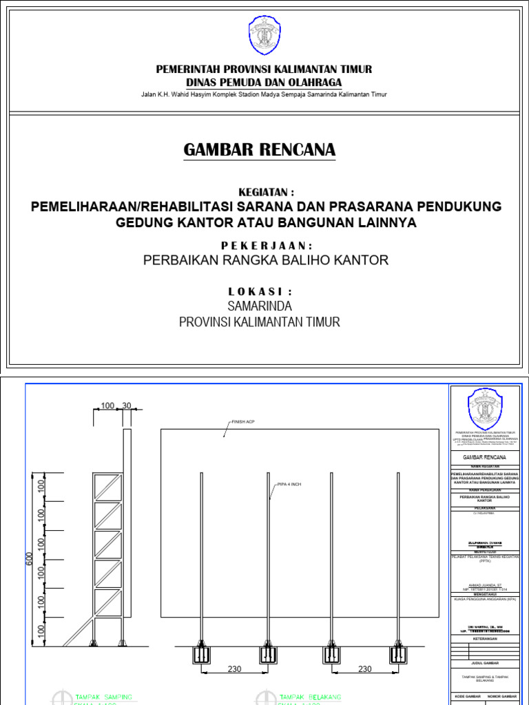 Gambar Rencana Rangka Baliho | PDF