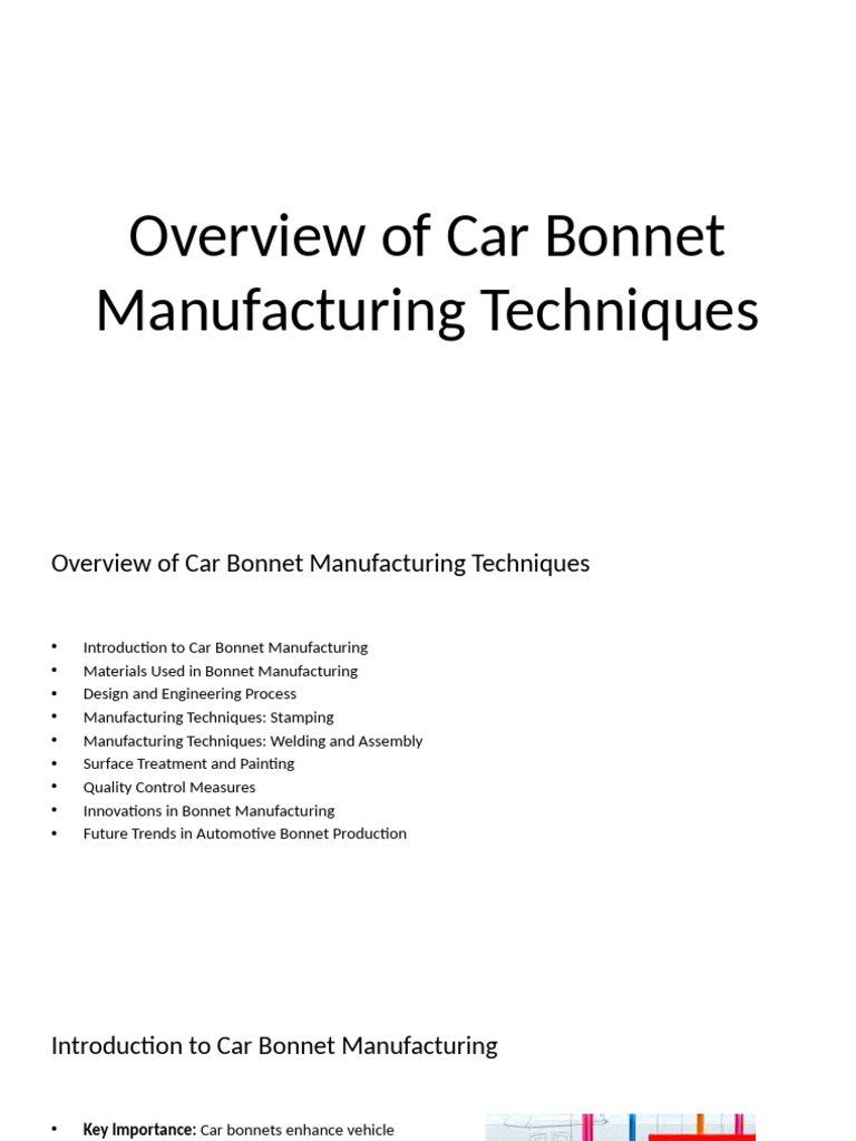 Overview of Car Bonnet Manufacturing Techniques | PDF | Computer Aided ...