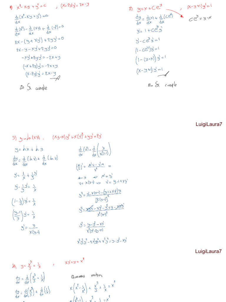 Ecuaciones Diferenciales - Guía Práctica - Ejer 1.1.2. | PDF