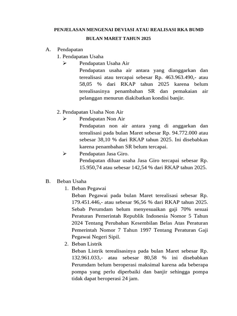 Perbandingan Antara Rka Dan Realisasi 2025 | PDF