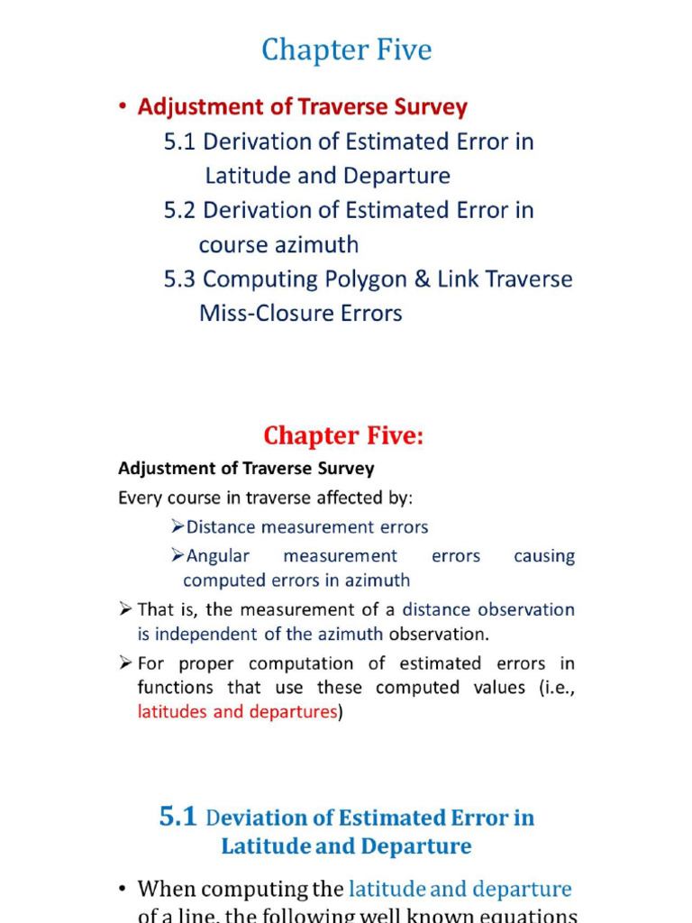 Error Chapter Five | PDF