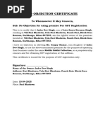 NOC Letter Format For GST Registration | PDF