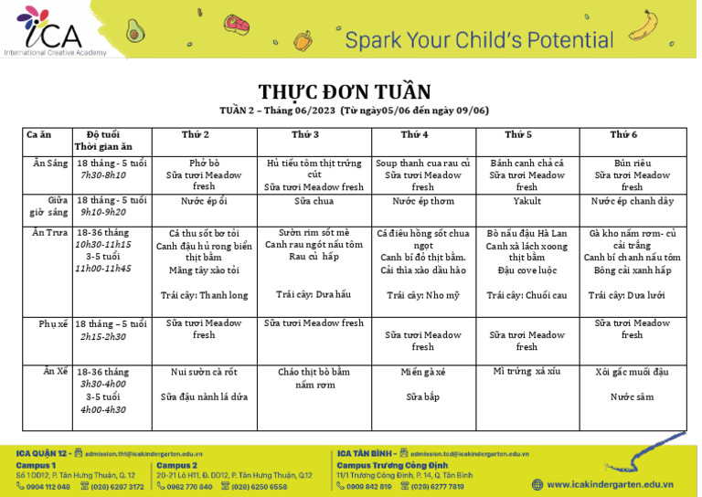 Menu 202306 T1 | PDF