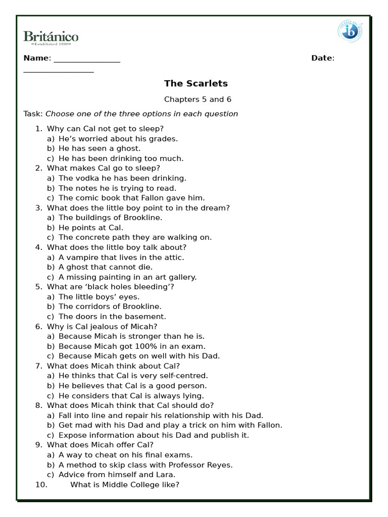 Worsheet TSChapters 5 and 6 | PDF