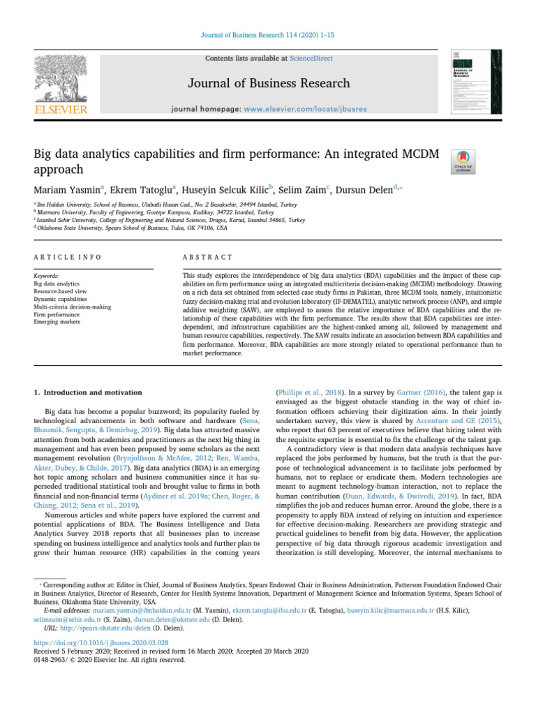 46-Big data analytics capabilities and firm performance | PDF | Big ...