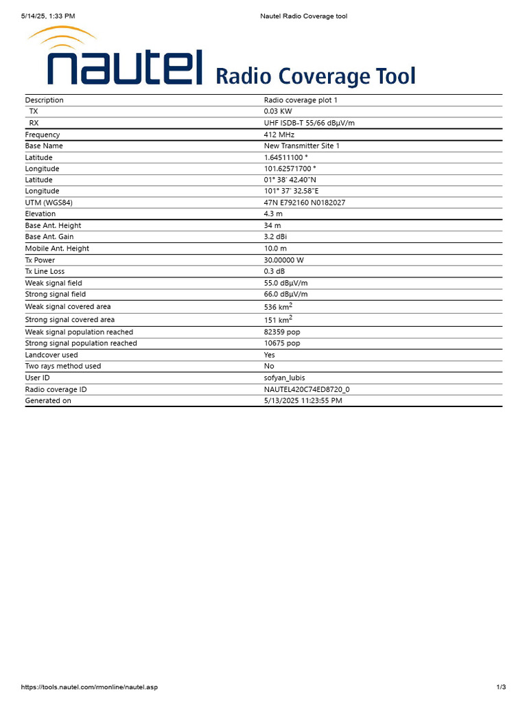 Nautel Radio Coverage Analysis Report | PDF