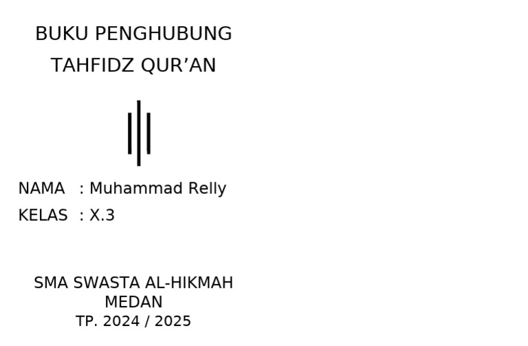 Cover Buku Tahfidz | PDF