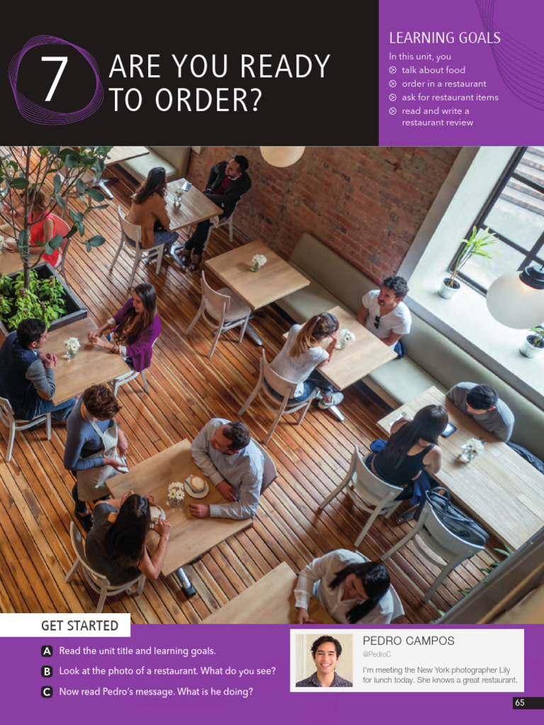 StartUp L1 U7 - Student Book | PDF | Hamburgers | Menu