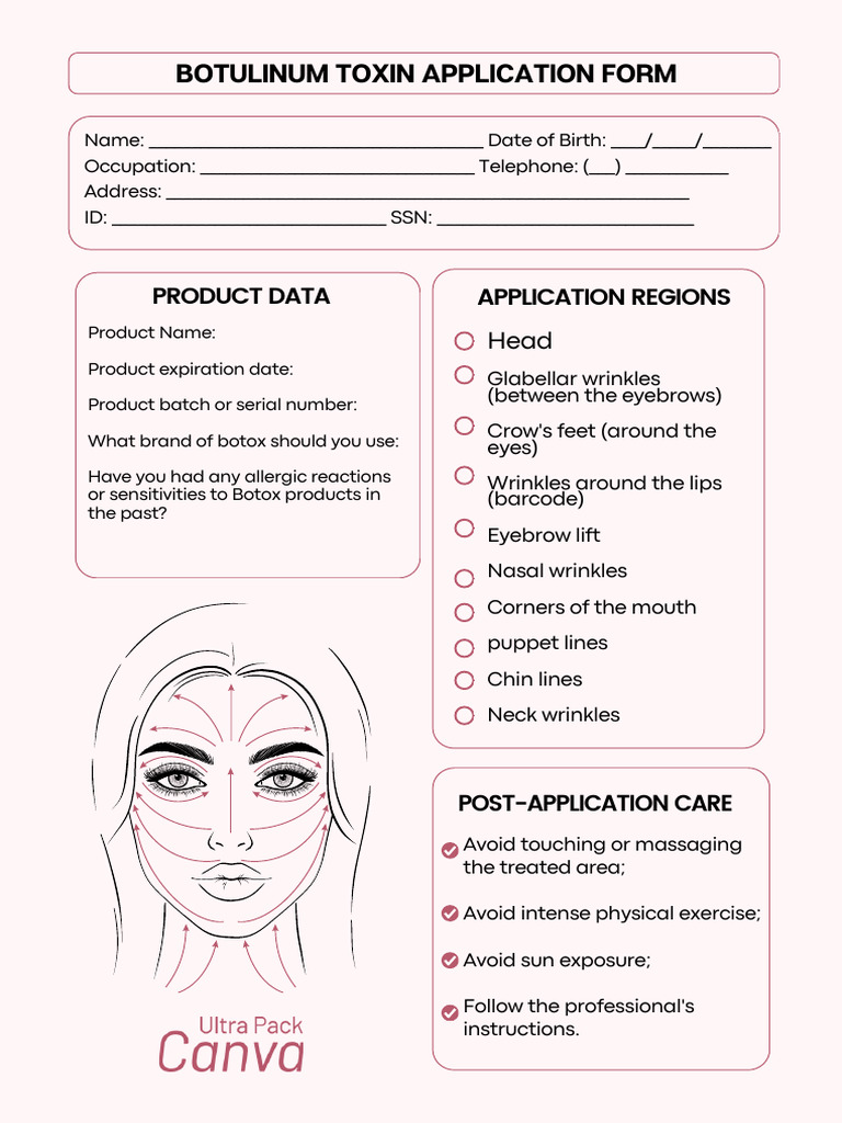 BOTULINUM TOXIN APPLICATION FORM | PDF