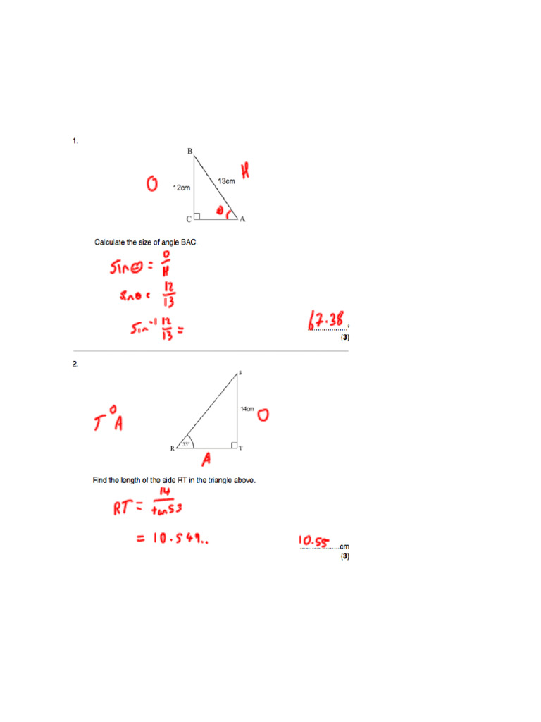 Trigonometry - Word Problem - MS | PDF