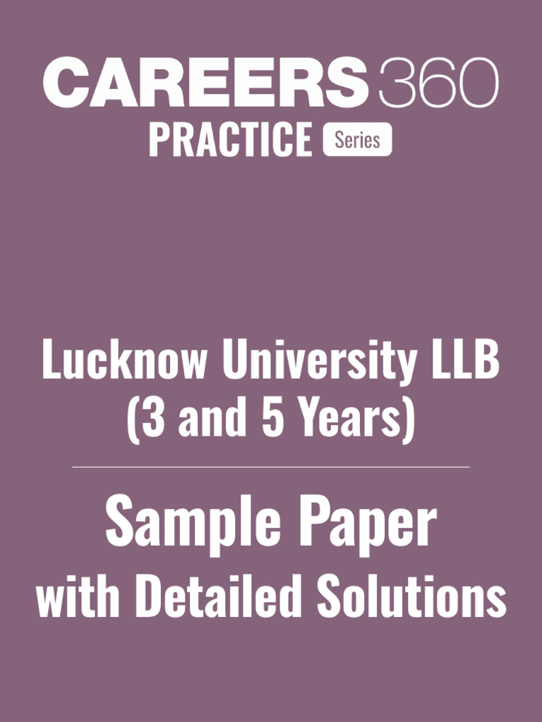 Lucknow University LLB Sample Paper With Detailed Solutions ...