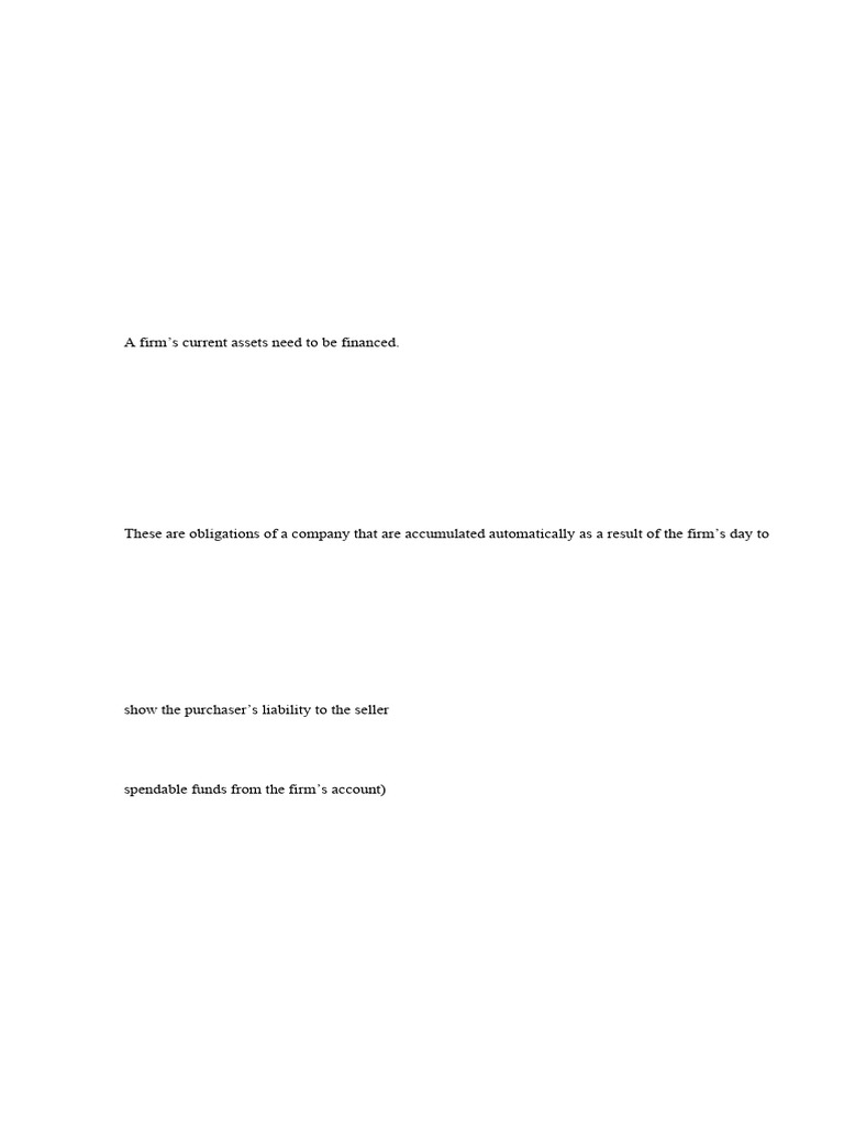 Chapter 6 - Short Term Financing Management | PDF | Finance & Money Management | Credit