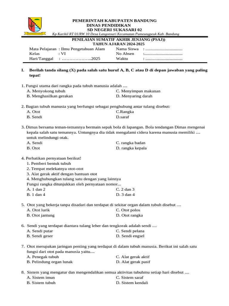 Psaj Tulis Ipa Kelas 6 | PDF