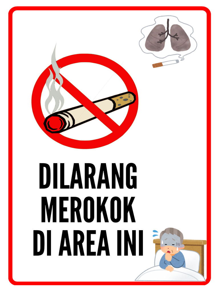 POSTER Dilarang Merokok Di Area Ini | PDF