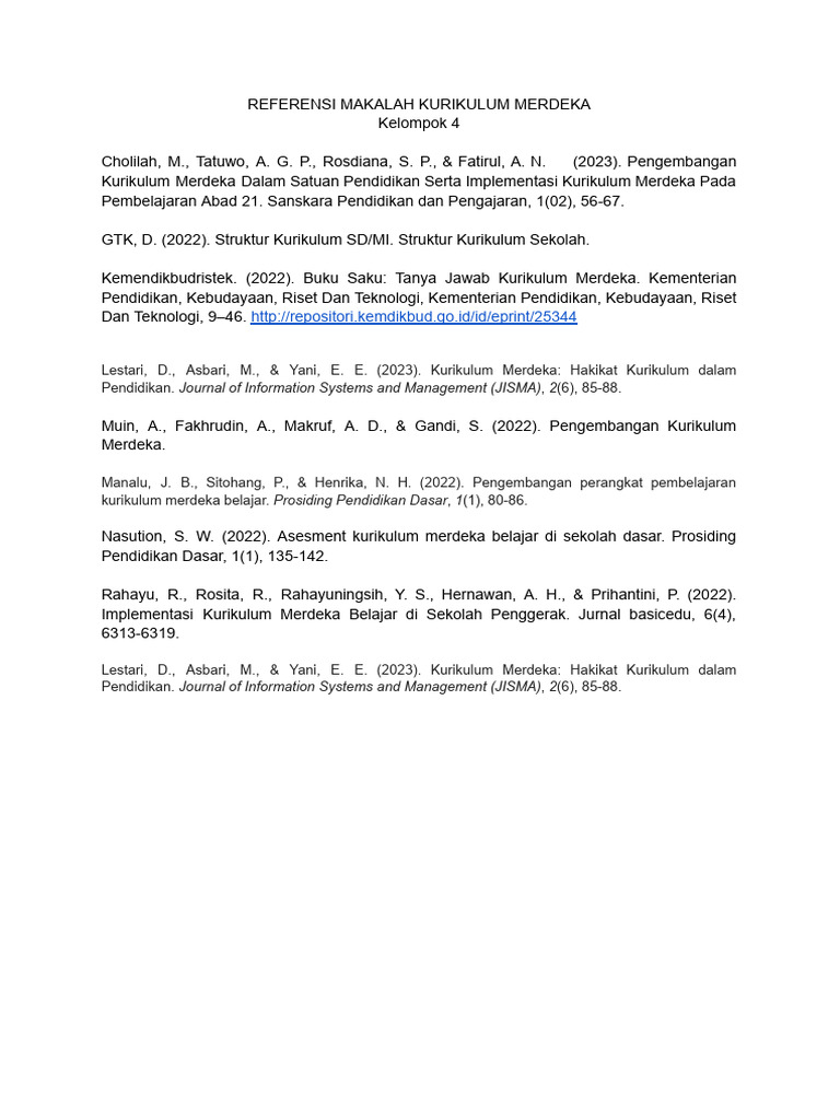 Daftar Reverensi | PDF