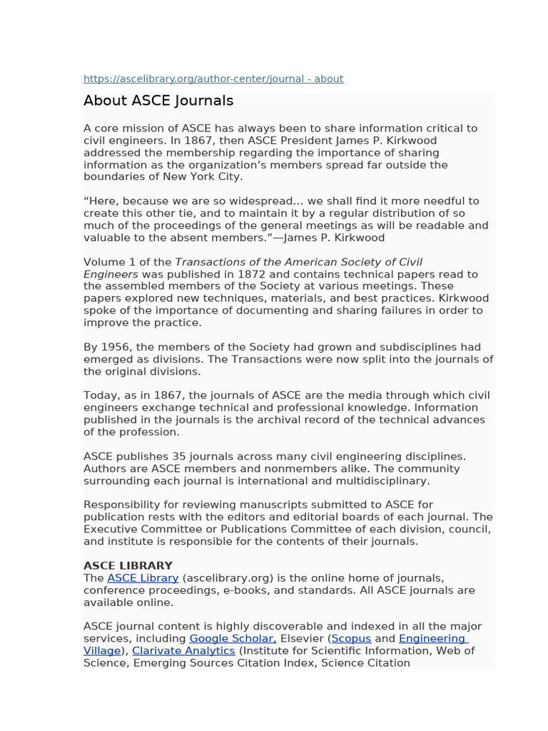 About ASCE Journals | PDF | Methodology | Thesis