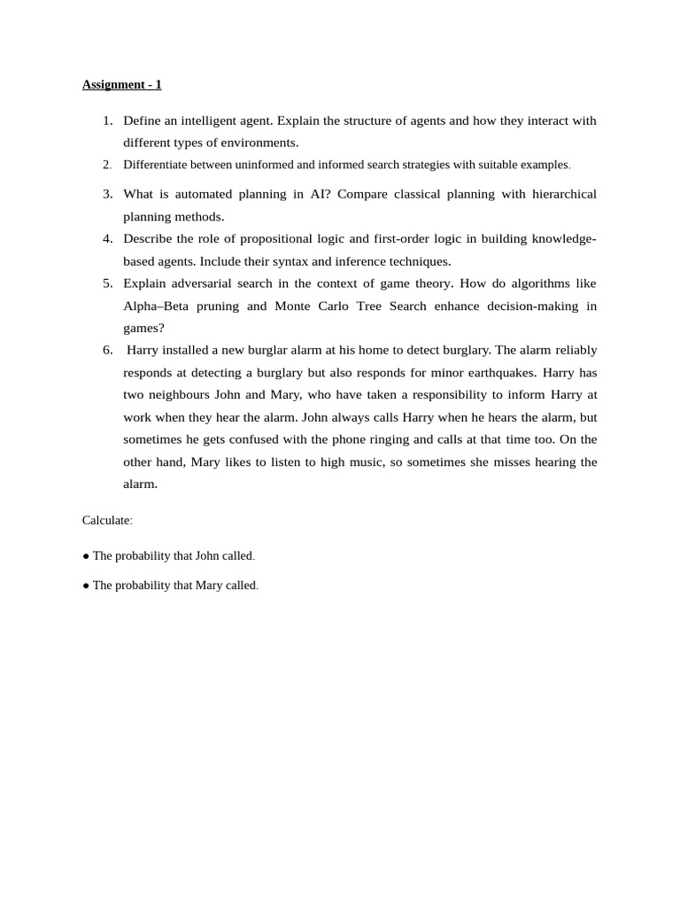 AI Assignments | PDF